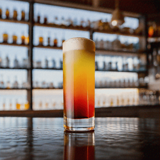 Golden Sunset Serenade, Balanced cocktail capturing essence of sunset ...