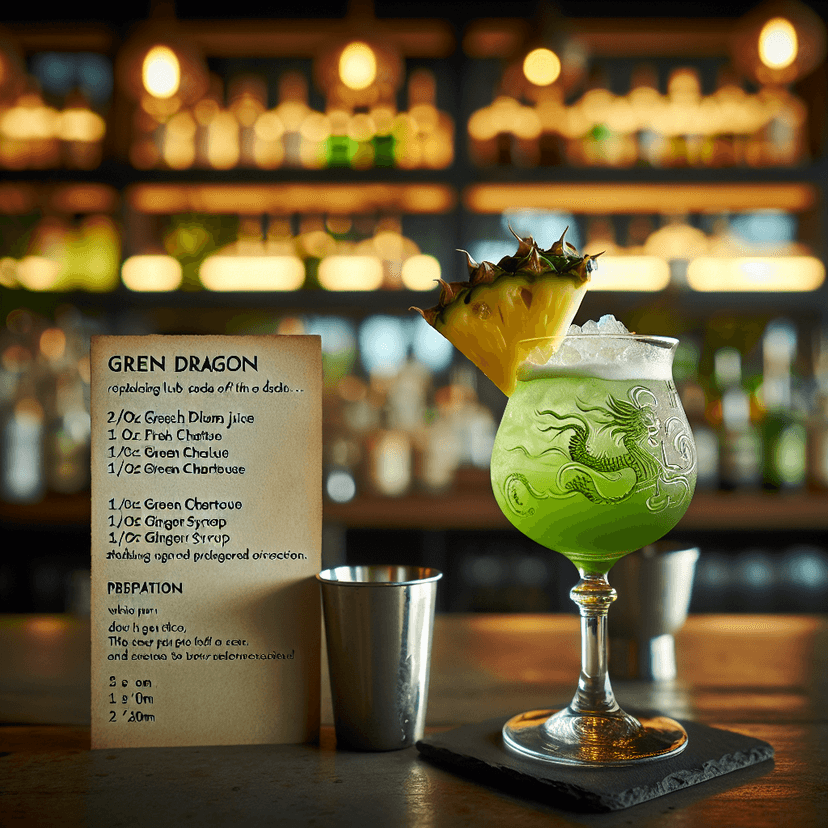 Scarlet Flame, Vibrant cocktail with spicy heat and citrus splash