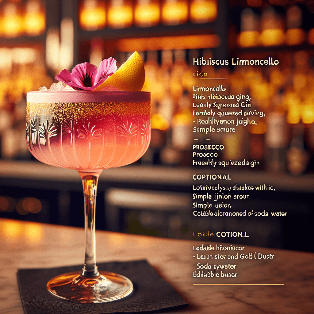 Hibiscus Limoncello Sunset, Citrus and floral cocktail inspired by a ...