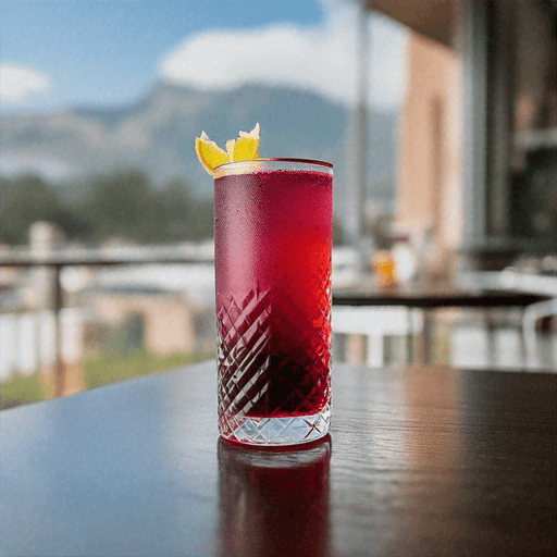 Hibiscus Mezcal Mist, Refreshing smoky Hibiscus Mezcal Mist cocktail