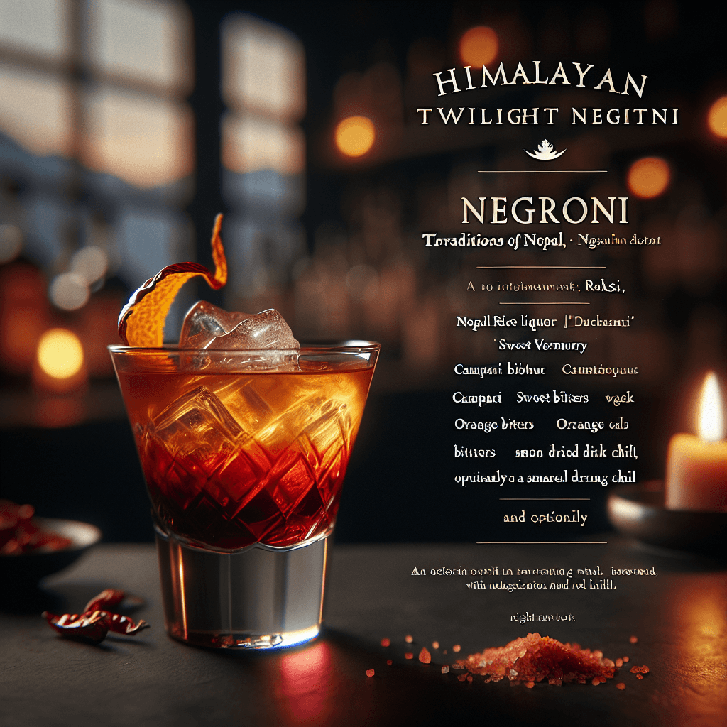 Himalayan Twilight Negroni, Inventive twist on classic Negroni with ...