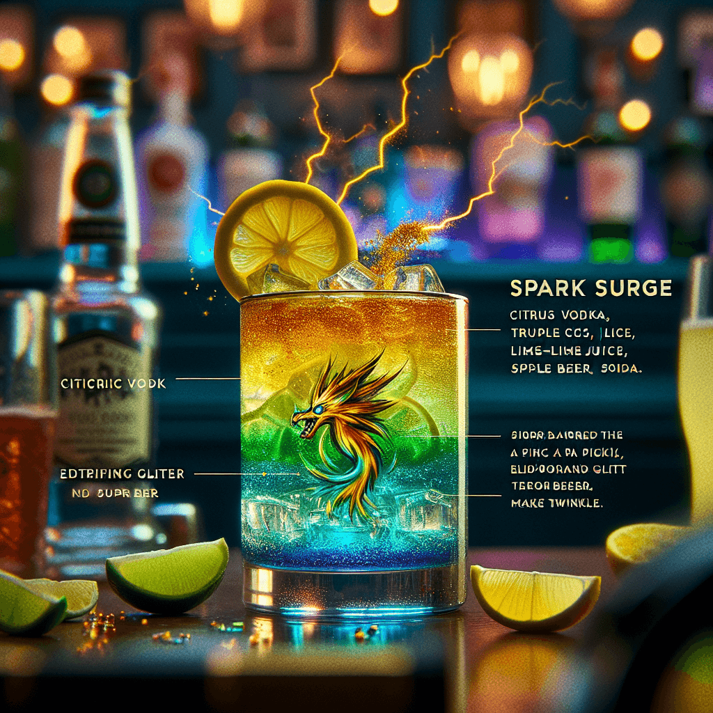 Jolteon Spark Surge, Vibrant, electrifying cocktail inspired by Jolteon ...