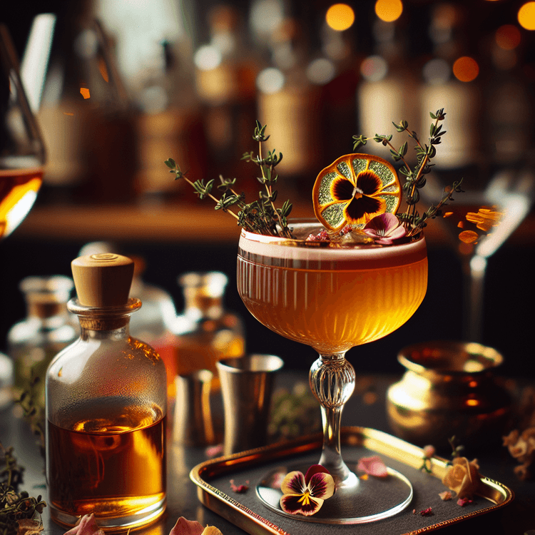 Lamia's Whisper, Ethereal Basque cocktail with earthy notes and ...