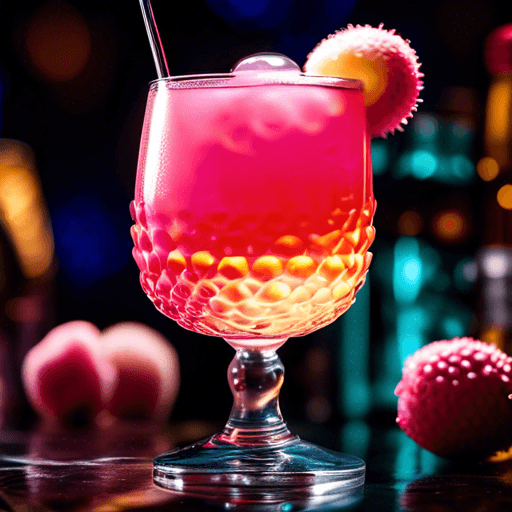 Lychee Stardust Elixir Luminous Lychee Vodka Cocktail With Edible Glitter