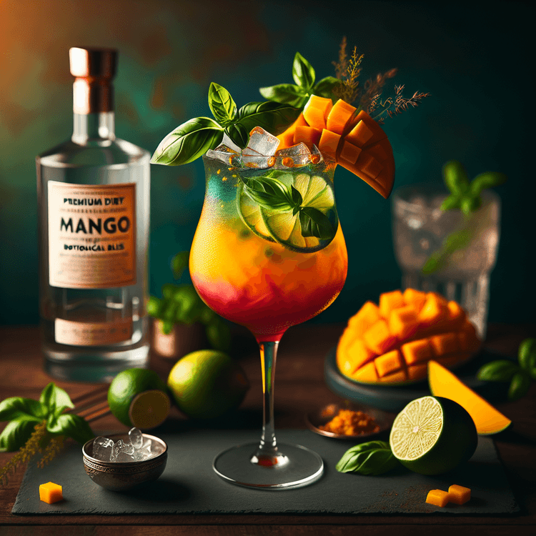 Mango Botanical Bliss, Exotic mango gin cocktail, perfect for summer ...
