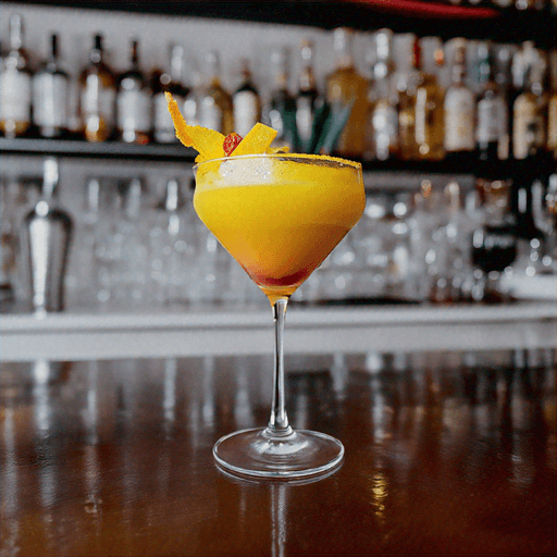 Mango Spice Fusion, Tropical mango cocktail with a spicy twist