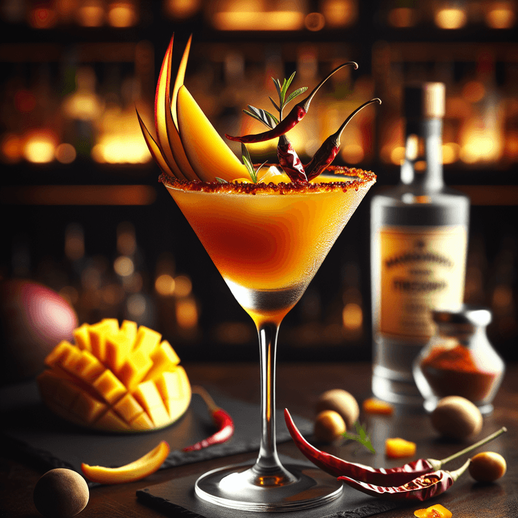 Mango Tamarind Firestorm, Bold exotic cocktail with mango, tamarind ...