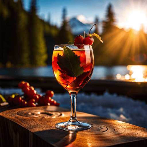 Maple Forest Elixir, Canadian heritage cocktail with exotic flair