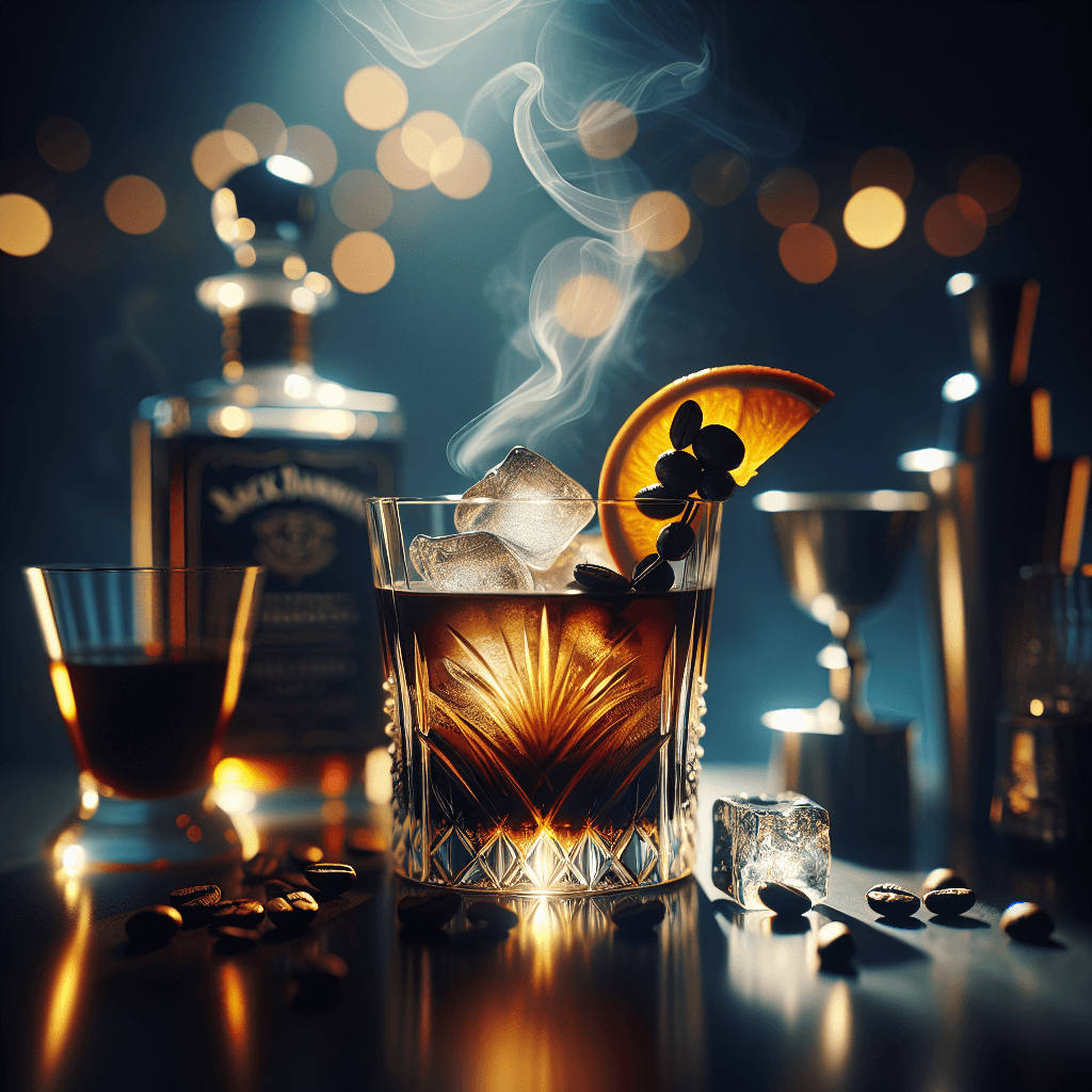 Midnight Mirage, Robust coffee cocktail with rum and liqueur allure