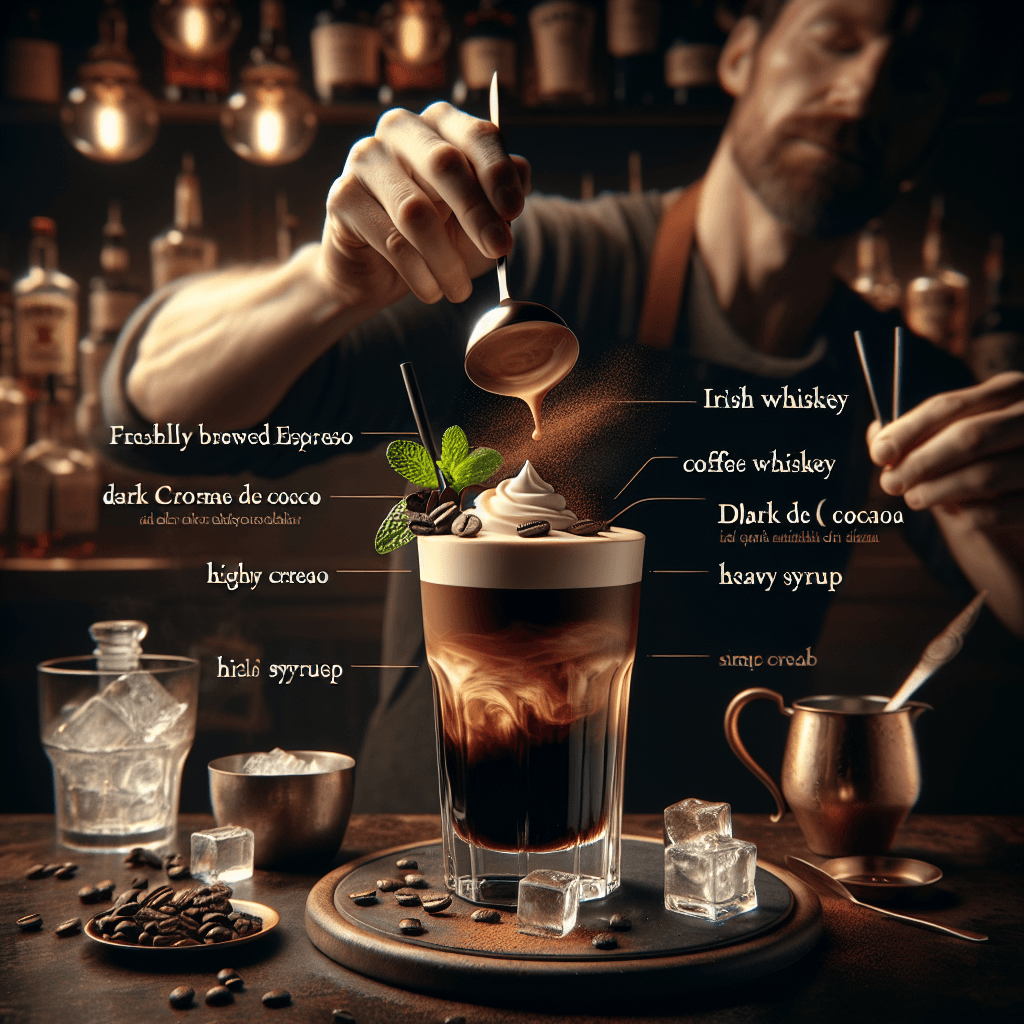 Midnight Mocha Swirl, Luxurious coffee cocktail with whiskey, chocolate ...