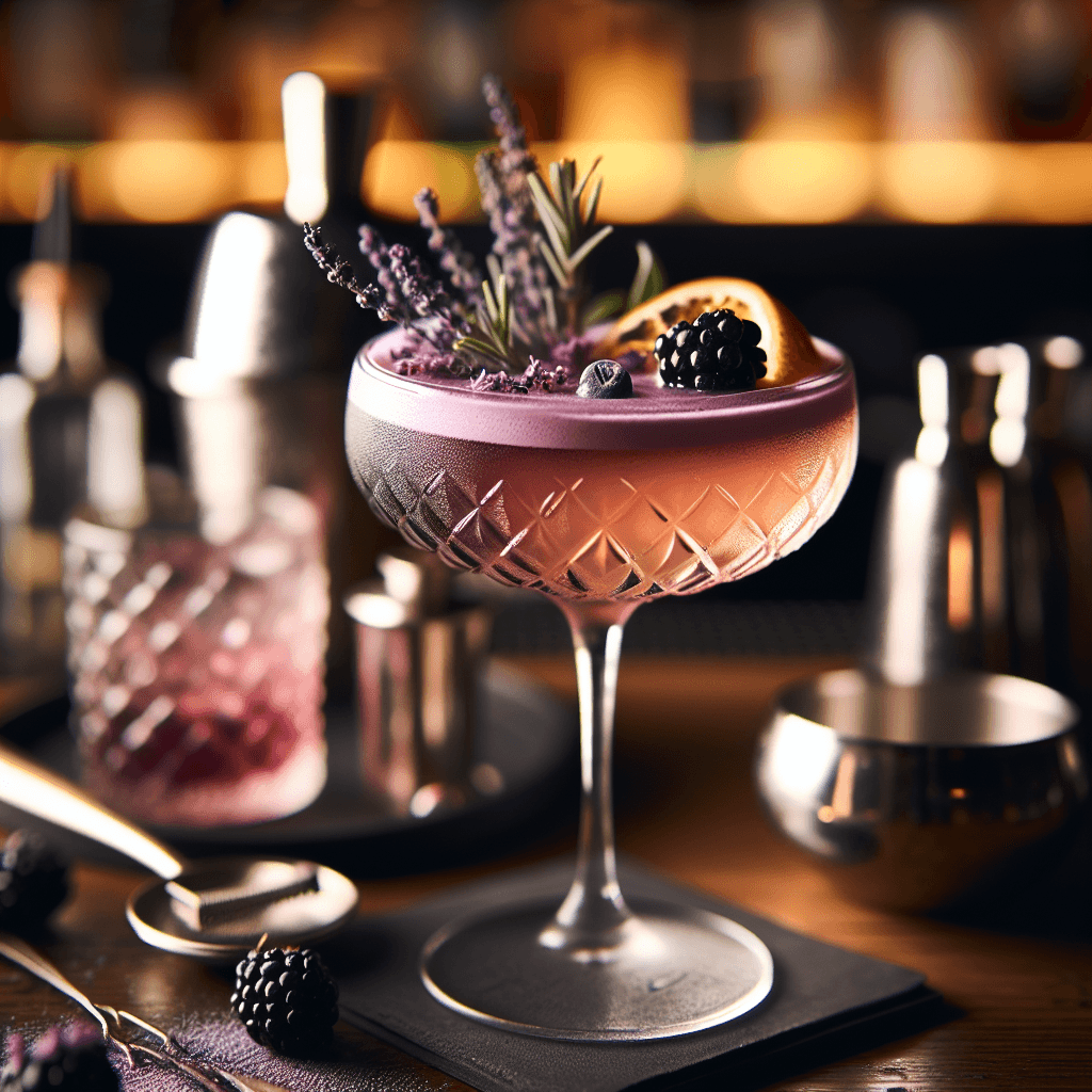 Midnight Orchid, Moonlit garden-inspired cocktail with floral and ...