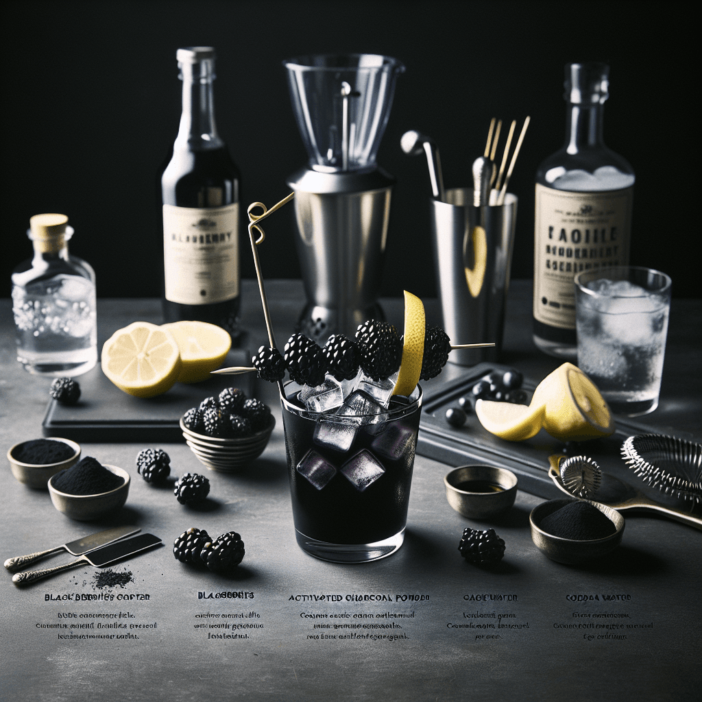 Midnight Serenity, Sophisticated non-alcoholic cocktail with ...