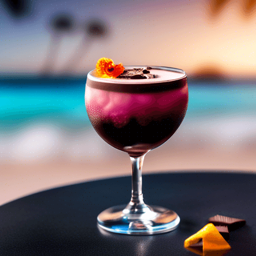Midnight Velvet Fizz, Luxurious cocktail with dark chocolate, cognac ...