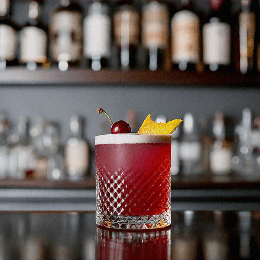 Moonlit Cherry Bounce, Celestial cherry moonshine cocktail with herbal ...