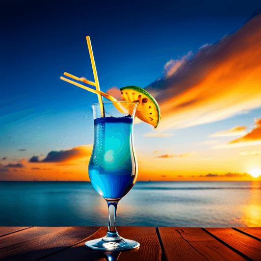 Nerd on the Beach, Sophisticated beach-themed cocktail with a nerdy twist