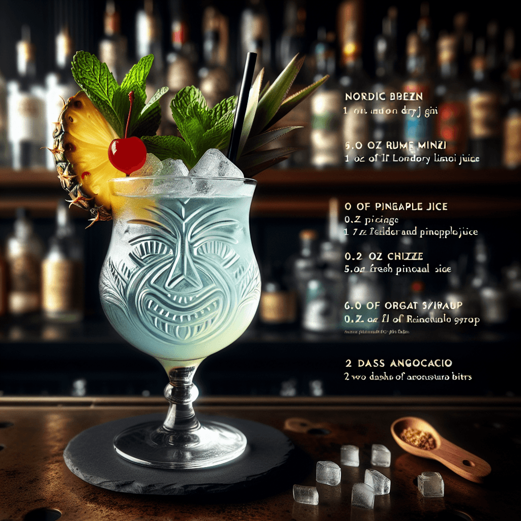 Nordic Breeze Tiki, Refreshing twist on tiki cocktails with gin and ...