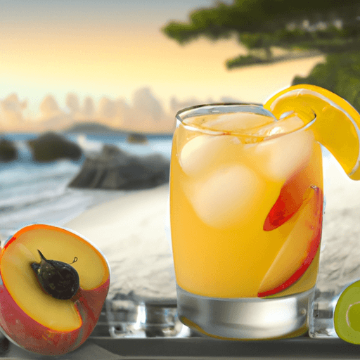 Peachy Paradise, Refreshing peach and pineapple cocktail