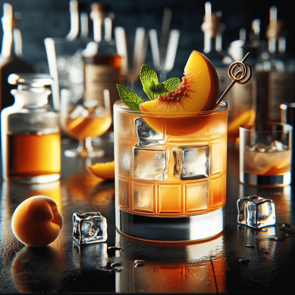 Peachy Summer Solstice, Bourbon and peach cocktail for summer celebrations