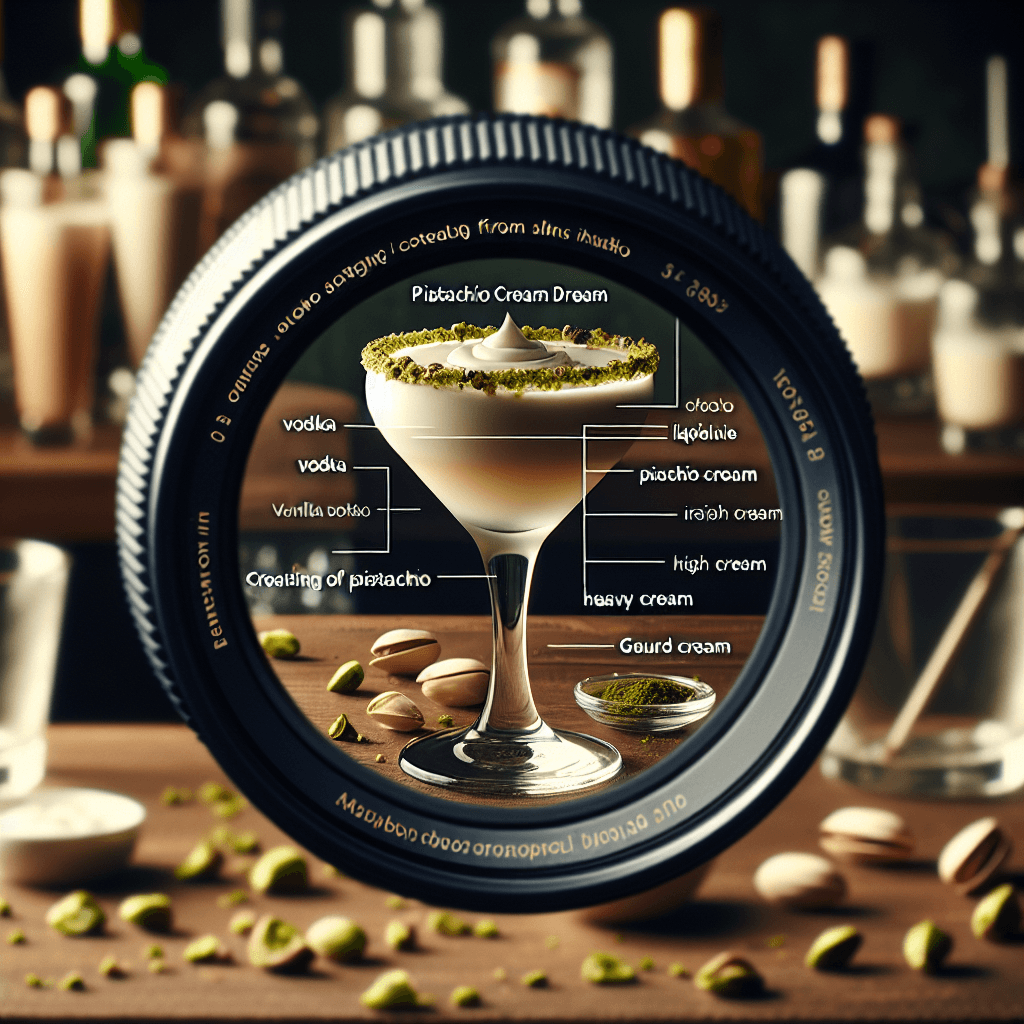 Pistachio Cream Dream, Decadent, creamy cocktail with pistachio essence