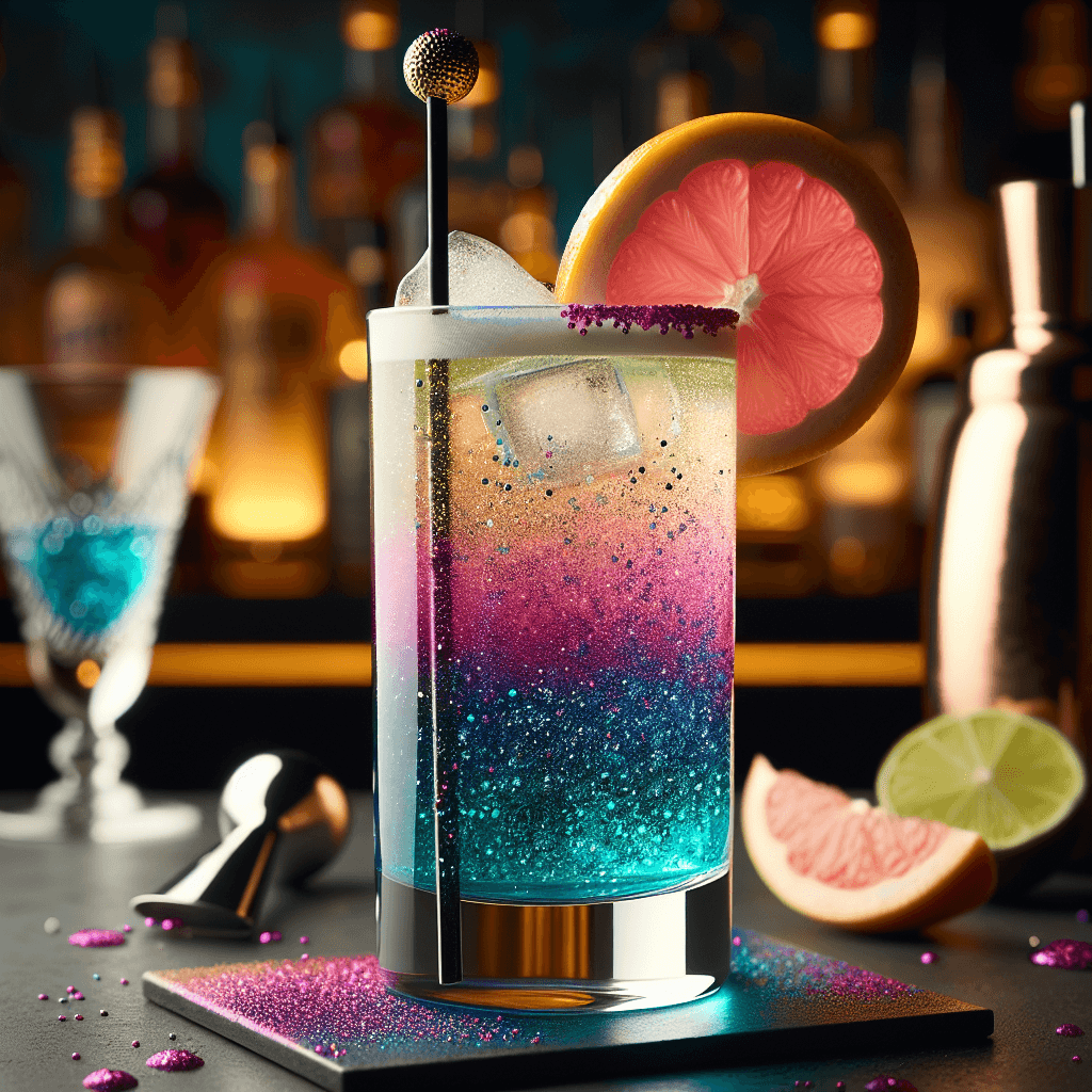 Pop Art Paloma Fizz, Artistic tequila cocktail with grapefruit soda and ...