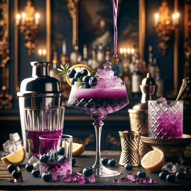 Purple Appero, Sweet and sour purple cocktail