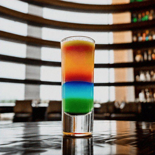 Rainbow Burst Shot, Vibrant, fruity, and tangy Rainbow Burst Shot