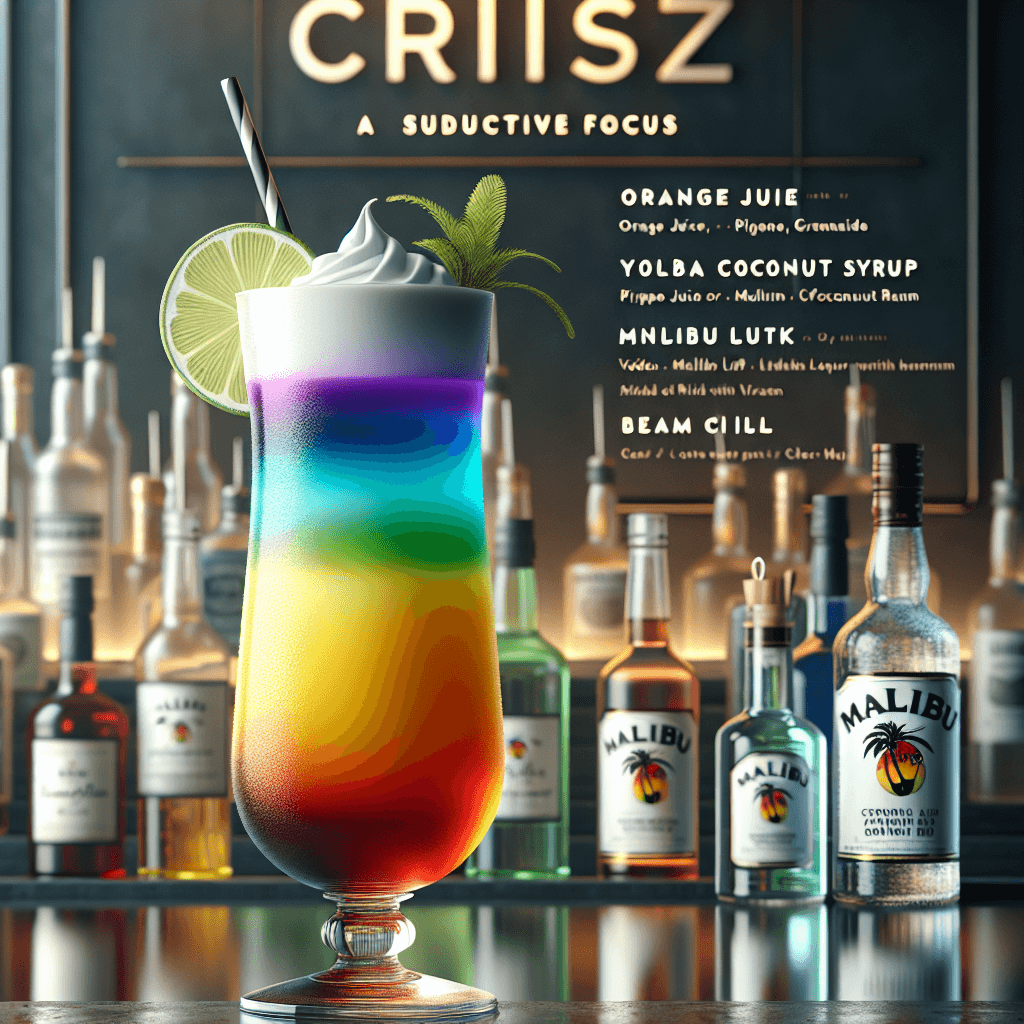 Rainbow Chill Spritz, Vibrant rainbow cocktail with sweet, citrus, and ...