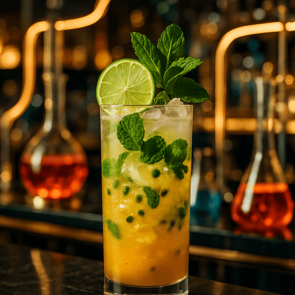 Rooftop Passion Mojito, Refreshing twist on classic mojito with passion ...