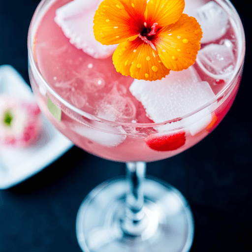 Sakura Breeze, Delicate floral cocktail with cherry blossom tea and ...