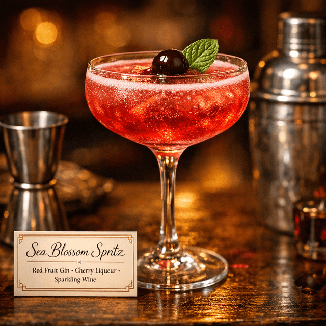 Sea Blossom Spritz, Refreshing cocktail for seafood with fruity and ...
