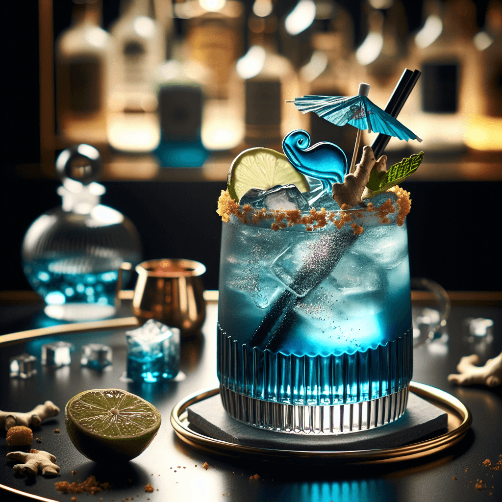 Slippery Whale, Refreshing ocean cocktail with vodka and ginger ale