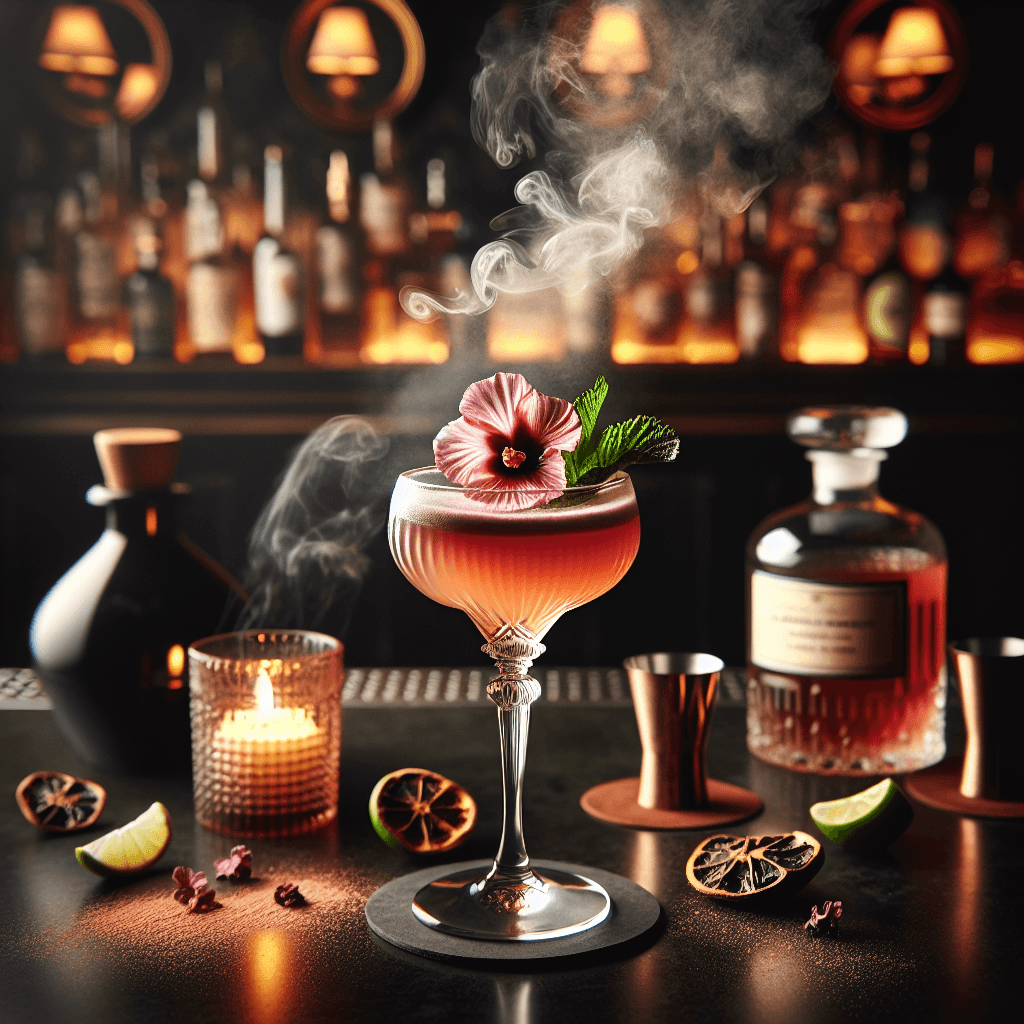 Smoky Hibiscus Elixir, Floral and smoky cocktail for a sophisticated ...