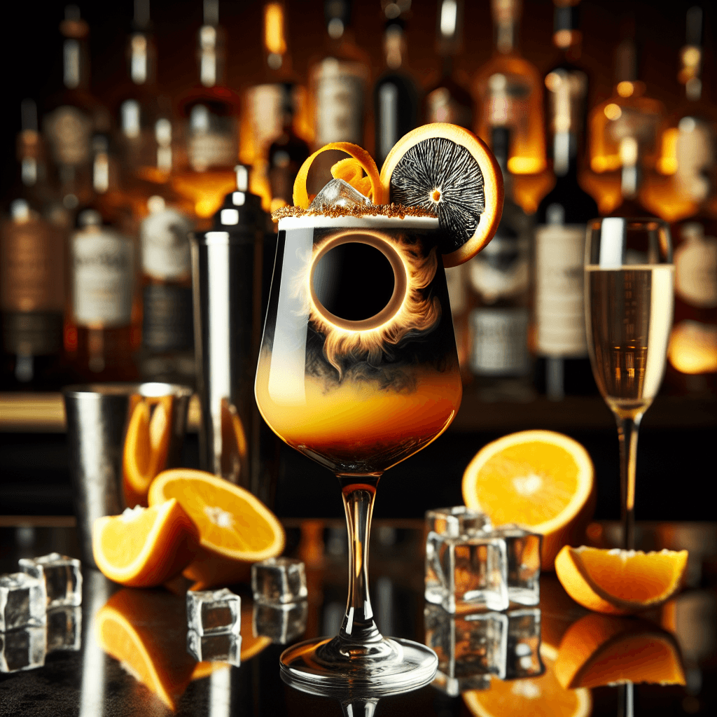 Solar Eclipse, Captivating cocktail mimicking a solar eclipse