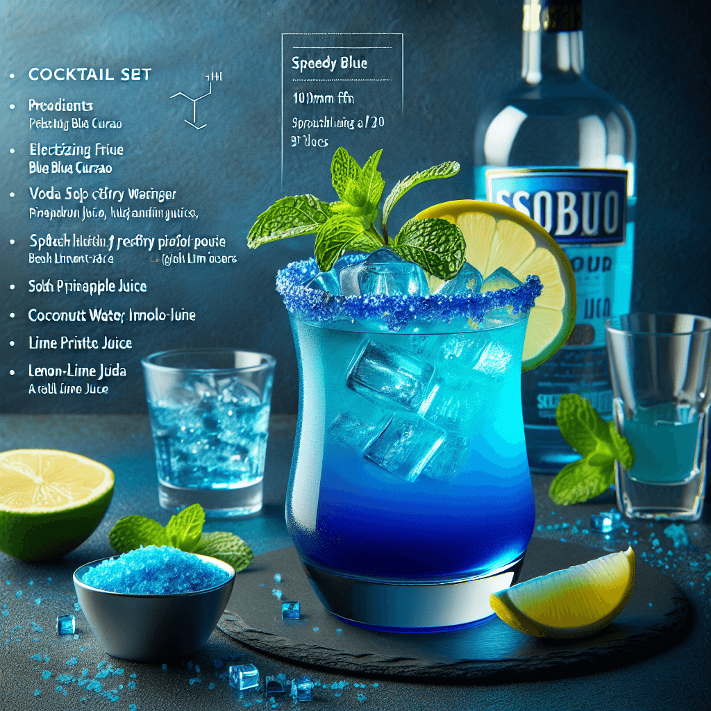 Sonic Speedster Splash, Vibrant Sonic-inspired drink with fruity and ...