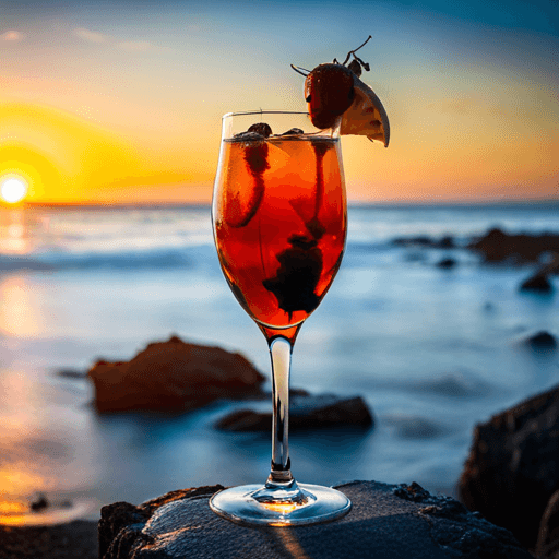 Sonoma Sunset Spritz, Refreshing, visually stunning cocktail with sweet ...