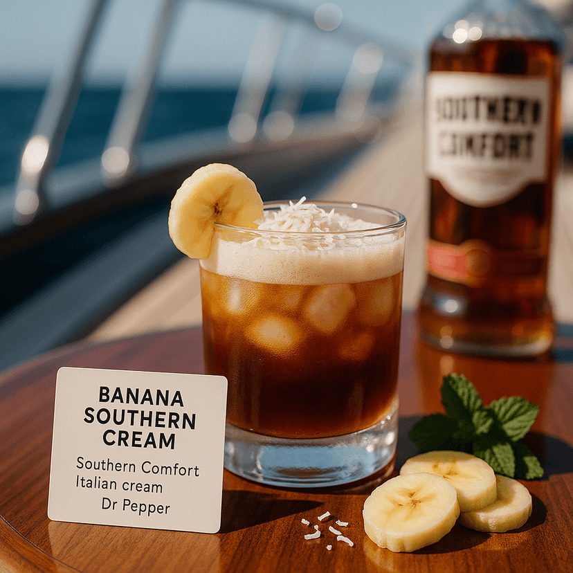 Southern Comfort Dream, Creamy, nostalgic cocktail with a Southern twist