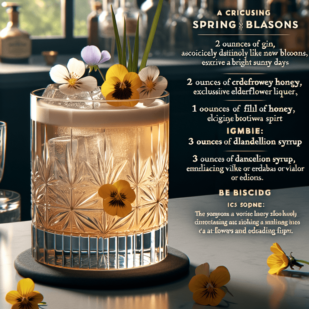 Spring Blossom Bliss, Refreshing, mildly sweet, botanical cocktail ...