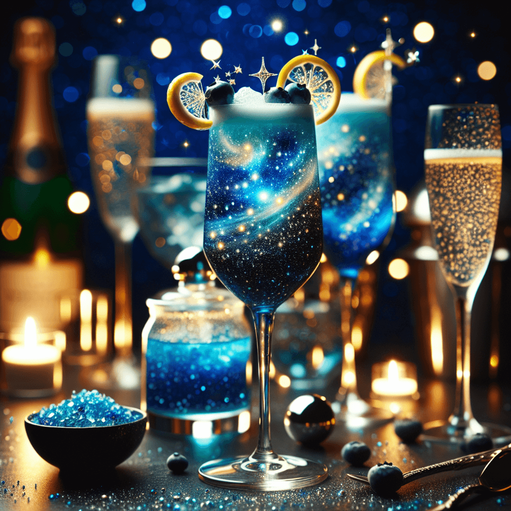 Starry Night Sparkler, Enchanting cocktail with blue curaçao, lemonade ...