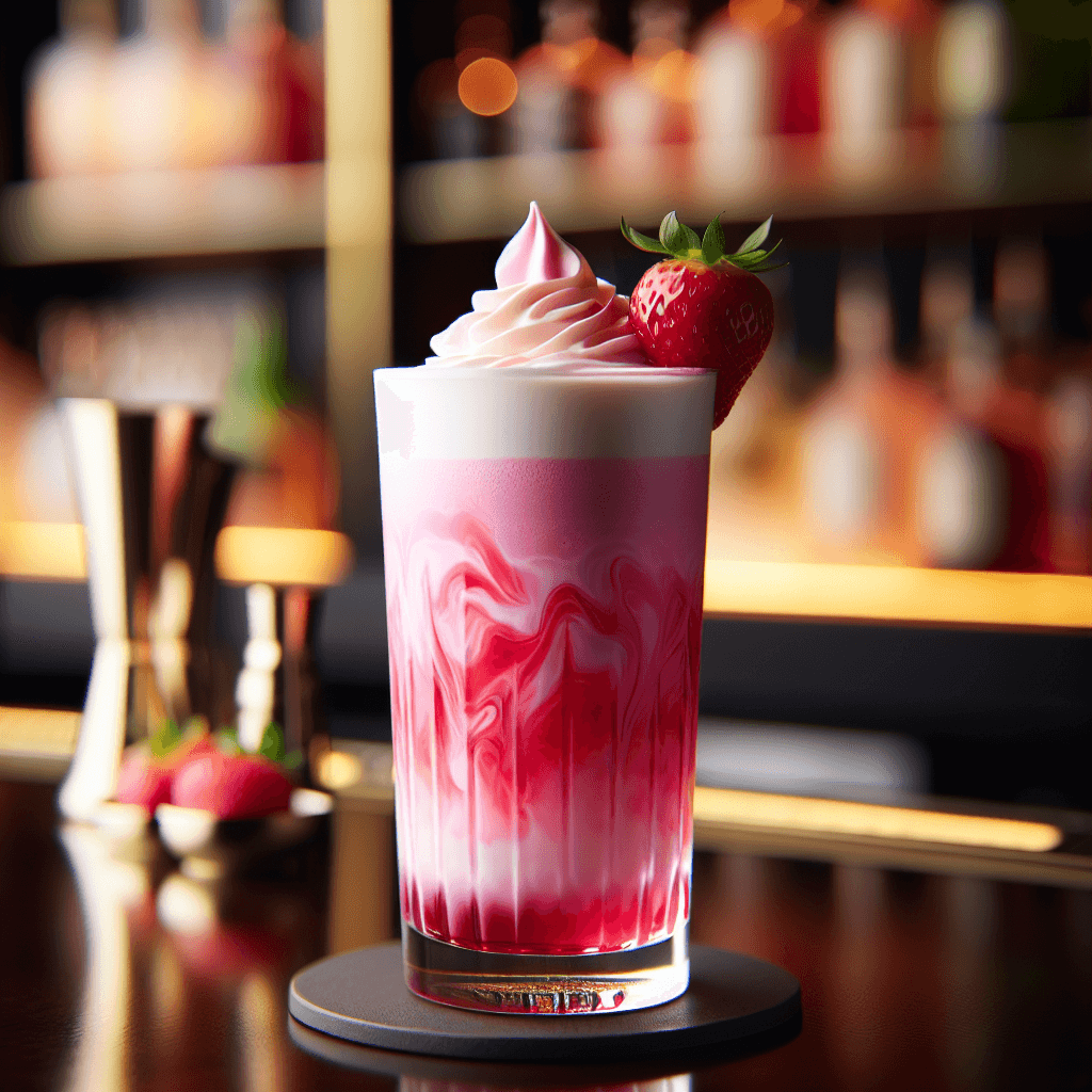 Strawberry Cream Dream, Delicately sweet, creamy non-alcoholic moctail ...
