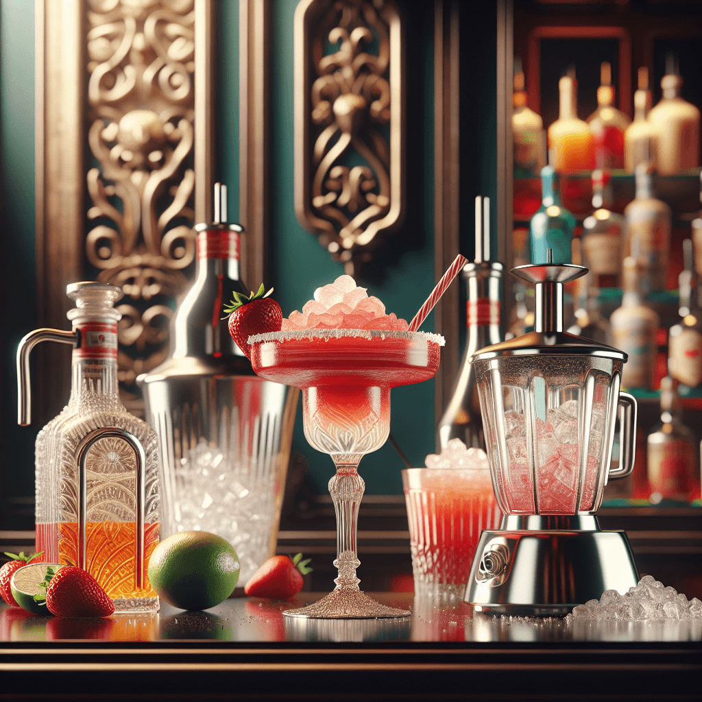 Strawberry Frostbite Margarita, Frozen strawberry margarita with a ...