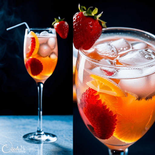 Strawberry Moonlight Fizz, Celestial cocktail with moonshine ...