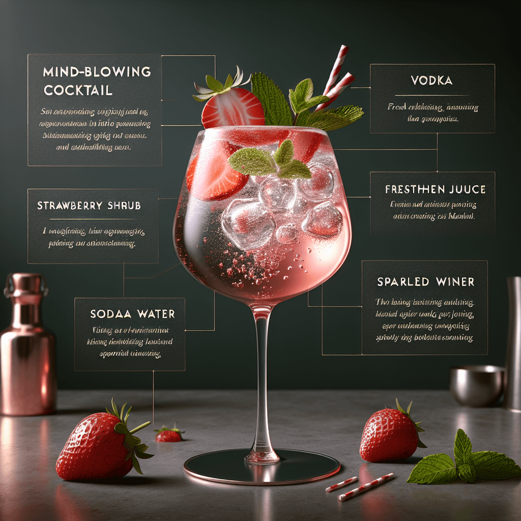 Strawberry Zenith Spritz, Refreshing cocktail with strawberry shrub and ...