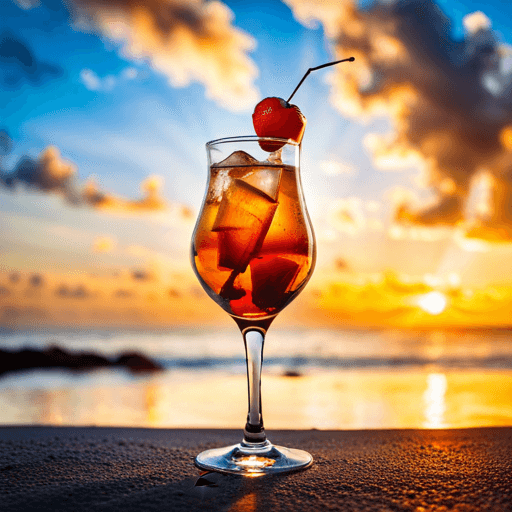 Summer Cherry Almond Bliss, Refreshing cocktail with whiskey, cherry ...