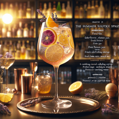 Summer Solstice Spritz, Vibrant and refreshing cocktail for summer ...