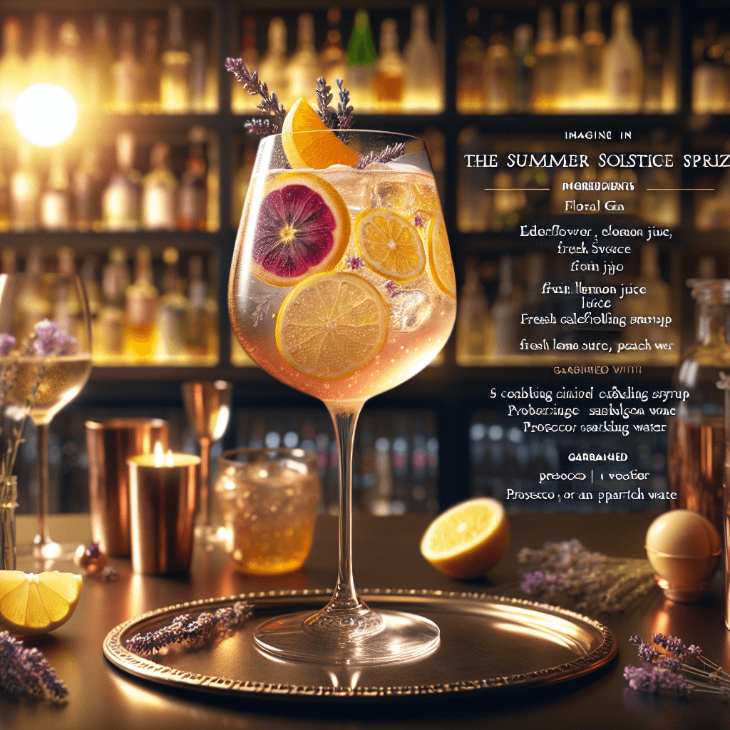 Summer Solstice Spritz, Vibrant and refreshing cocktail for summer ...