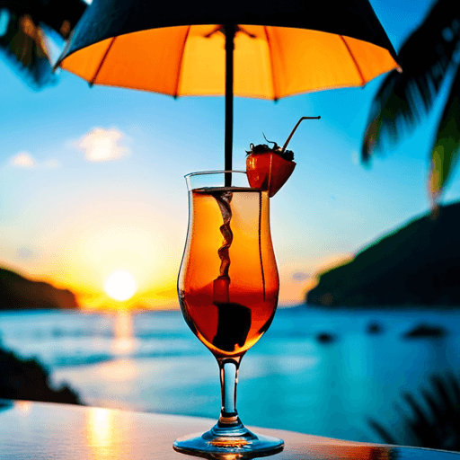 Sun-Kissed Breeze, Light, refreshing cocktail with tropical fruit ...