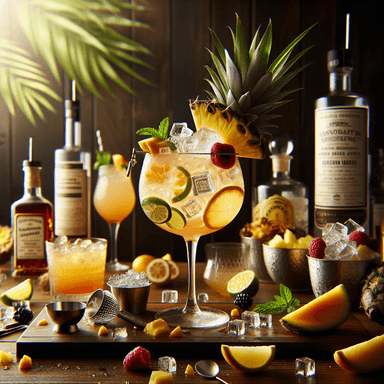 Sunny Mirage, Tropical cocktail with fruity flavors and a hint of spice