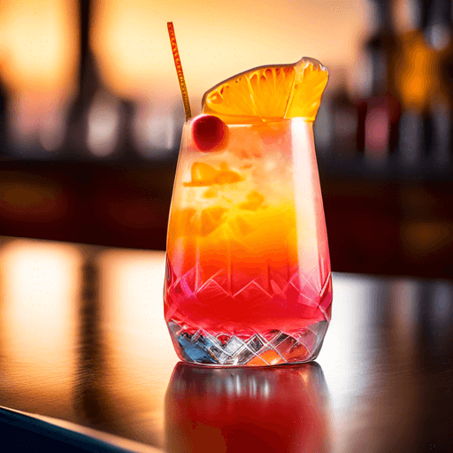 Sunrise Solstice Spritz, Vibrant summer cocktail with citrus, tropical ...