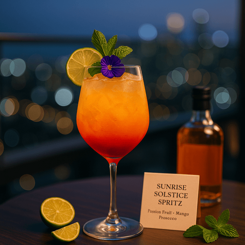 Sunrise Solstice Spritz, Refreshing tropical cocktail for summer ...