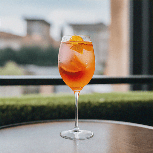 Sunset Bloom Spritz, Floral Aperol Spritz with elderflower and citrus notes
